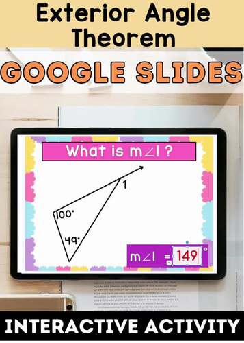 Exterior Angle Theorem | Finding Missing Angles | Google Slides | TPT