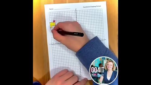 ⭐ Coordinate Graphing No-Prep Activity - Flamingo Theme by GO4IT with Maria