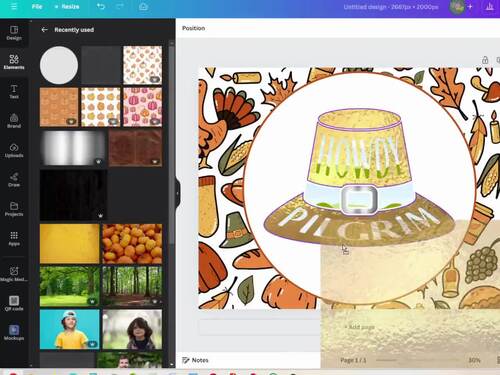 Autumn Canva Frames | Pumpkins, Turkeys, Pumpkin Spice Latte, Thanksgiving