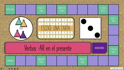 VERBOS -AR | INTERACTIVE REVIEW GAME | SPANISH by Perfect Plans by Marilyn