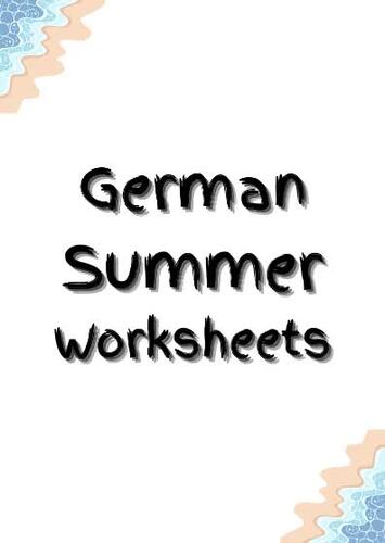 German Summer Worksheets Activity by Worksheet Whisperer | TPT