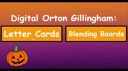 Orton Gillingham: Halloween Digital Letter Cards & Blending Boards ...