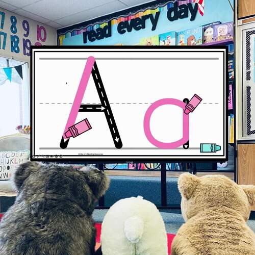 Handwriting Practice Slides Letter Tracing CRAYON Letter Formation ...