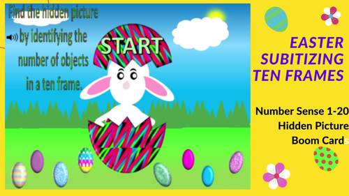 Easter Subitizing with Ten Frames Hidden Picture Number Sense 1-20 Boom ...