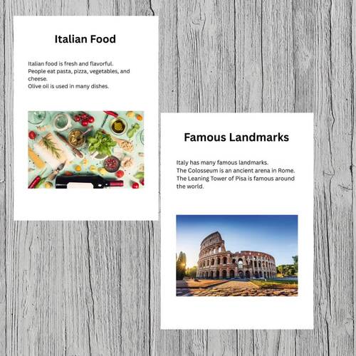Italy Mini Book | Country Study | Geography & Culture | Printable for K–3