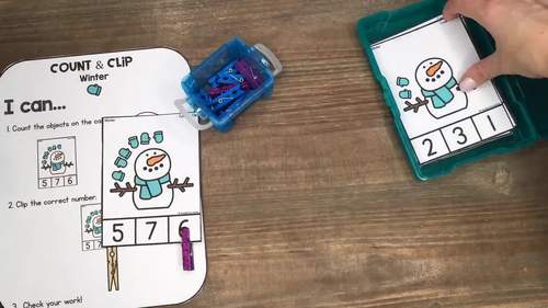 Count and Clip Cards - GROWING BUNDLE! by Sparkling in Primary | TPT