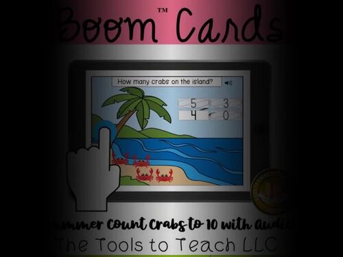 Boom™ Cards Count Movable Crabs 0 to 10 Self-Correct with Audio ...