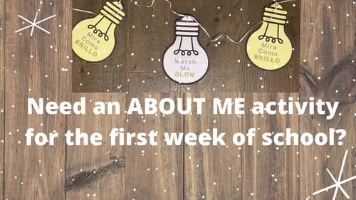 Back to School: ABOUT ME (rustic string lightbulbs) by Cafe Con Speech