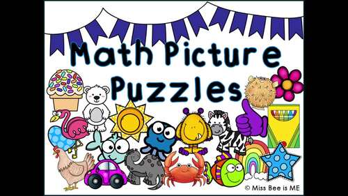 Math Picture Puzzles- Addition & Subtraction by Miss Bee is ME | TPT