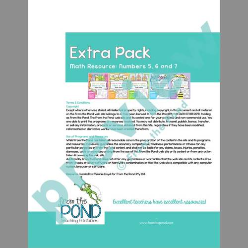 Making Numbers 5 6 and 7 Math Activities Pack by From the Pond | TPT