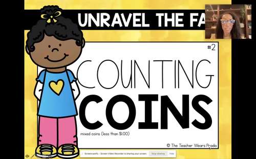 Counting Money Digital Task Cards Coins and Bills 2nd and 3rd Grade ...