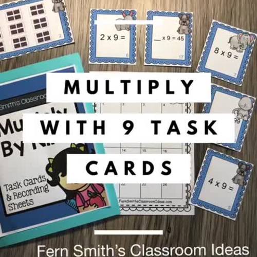 Multiply With 9 Task Cards by Fern Smith's Classroom Ideas | TPT