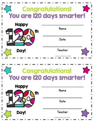 120th Day of School Activities by Kimberly Morrison | TPT