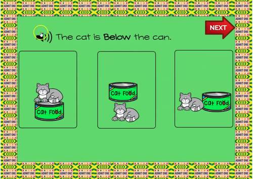 Prepositions- Above Below Next To BOOM Cards- Pet Shop by Speech ...