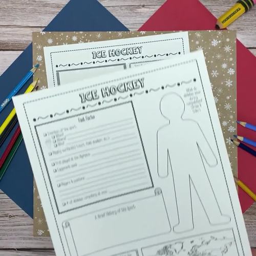 Winter Sports Graphic Organizers | Secondary | Digital + Print | TpT