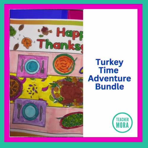 Turkey Time Adventure Craftivity - Thanksgiving Dinner - Fall Craft