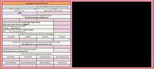 NO PREP - Spiral Language Art Review Donut by Juliane Hodkinson