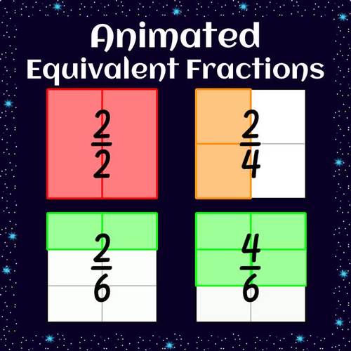 Animated GIF Square Equivalent Fractions Clipart by Colleen's Cosmic ...
