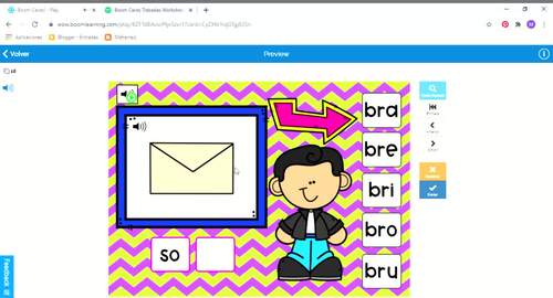 BOOM CARDS: SÍLABAS TRABADAS con BR | Spanish Blends | Digital by Ms ...