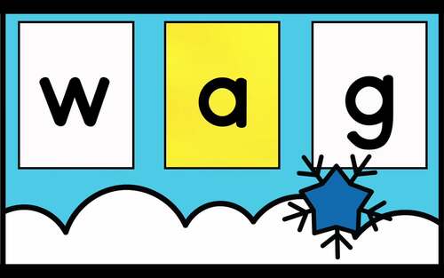 Short A (cvc) Winter Themed Blending Board with Google Drive Link