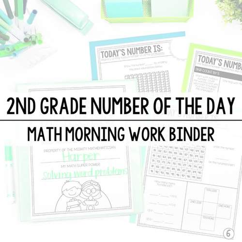 2nd Grade Math Warm-Ups - Number of the Day Morning Work Binder 1