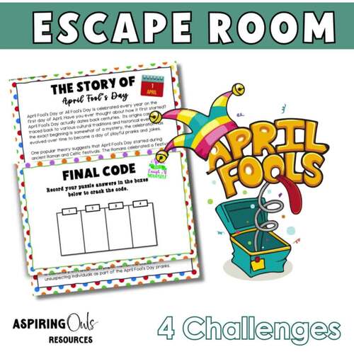 The Story of April Fool's Day Escape Room for Middle School by Girasol ...