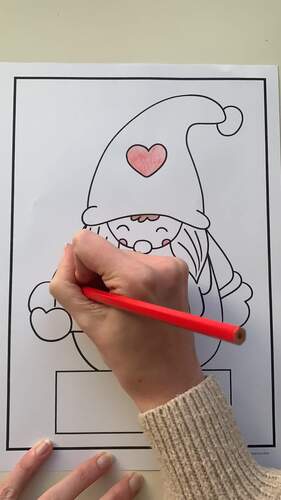 February Valentine's Day Bulletin Board and Gnome Door Decor Craft