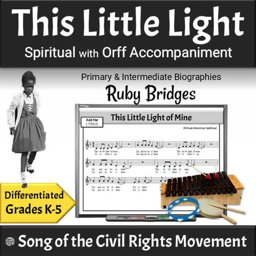 Black History Month Music Lessons Song with Orff Arrangement - Ruby Bridges