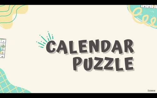 Calendar Puzzle by The Classroom Hub | TPT