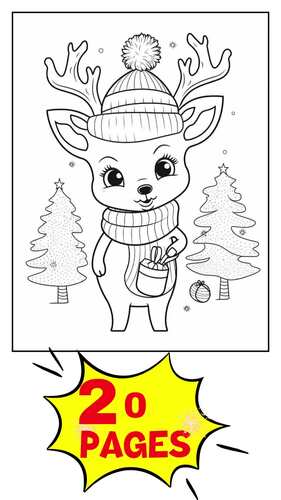 Christmas Animals Coloring Pages + Xmas Literacy and Alphabet Practice ...