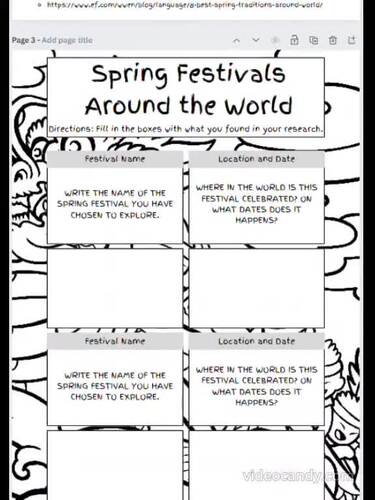 Spring Creative Writing Activity | Culture, Nature & Festivals by ...