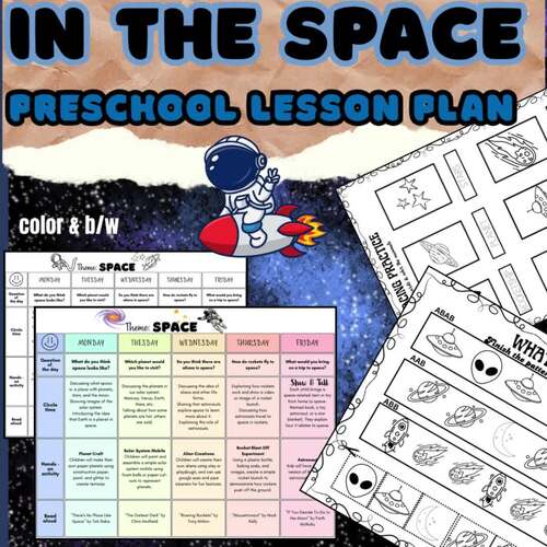 IN THE SPACE- Preschool Weekly Lesson Plan by PavlyStyle | TPT