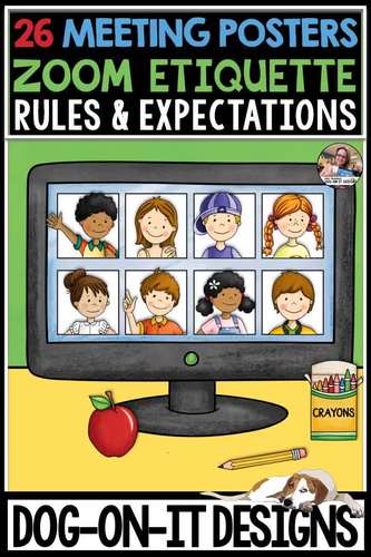 Zoom Meeting Rules Posters Online Digital by June Shanahan Dog-On-It ...