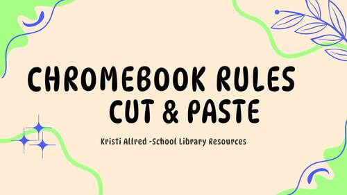 Chromebook Rules Cut & Paste Activity | TPT