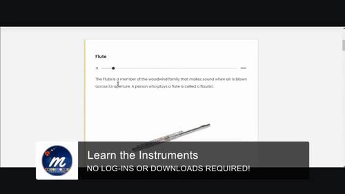 Music Instrument Bingo Wind Instruments WITH AUDIO and LESSONS! | TPT