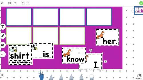 Seesaw Sentence Sort - One Click Activity! by Nicole Christopherson