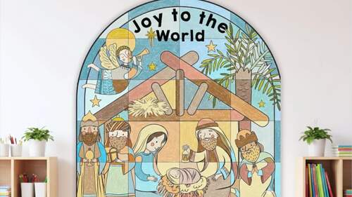 Christian Christmas Collaborative Poster | Religious Coloring ...