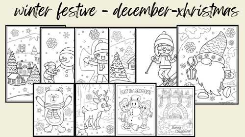 Christmas Coloring Pages-Preschool Number-Toddlers Coloring-Holiday ...