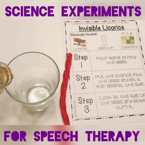 Science Experiments for Speech Therapy by Speech Time Fun | TpT