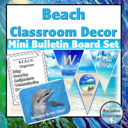 Beach Theme Classroom Decor by Paradise Creations | TPT