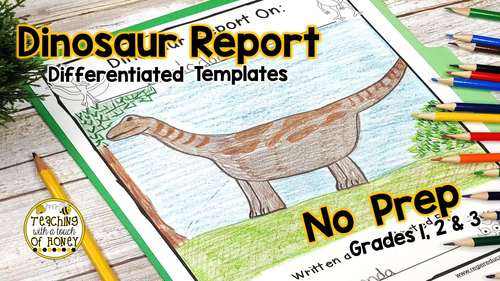 Bundle Dinosaur Activities | Research Project | Report Writing Templates