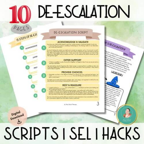 De-escalation SEL, Scripts, and Hacks | Non-compliance | Behavior ...