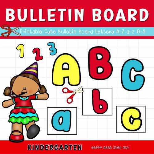 Printable Bulletin Board Amazing and Cute Letters A-Z, a-z, 0-9 |#1