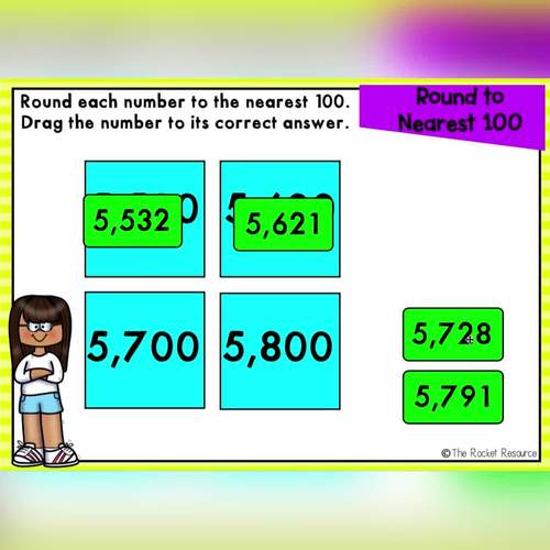 Rounding to the Nearest 100 BOOM™ Cards 3.NBT.1 by The Rocket Resource