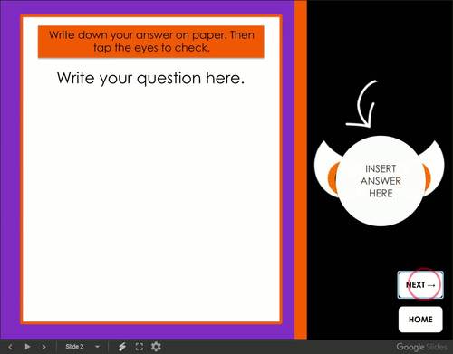 Google Slides PPT Game Template | Editable Digital Self-Checking ...