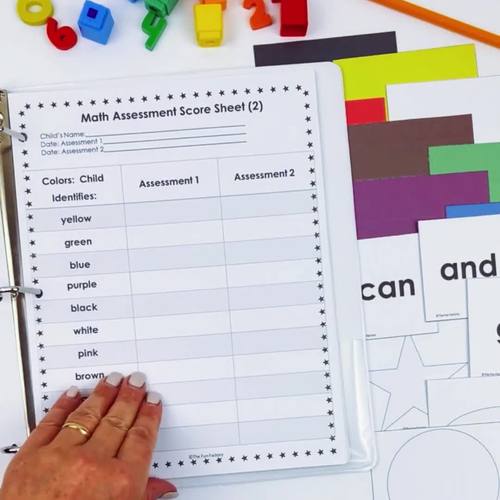 Kindergarten Assessment Tracker Back to School Mid Year & EOY - Math ...