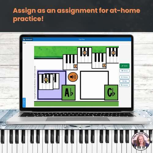 Black & White Piano Key Flats Digital BOOM™ Cards Game - Identifying ...