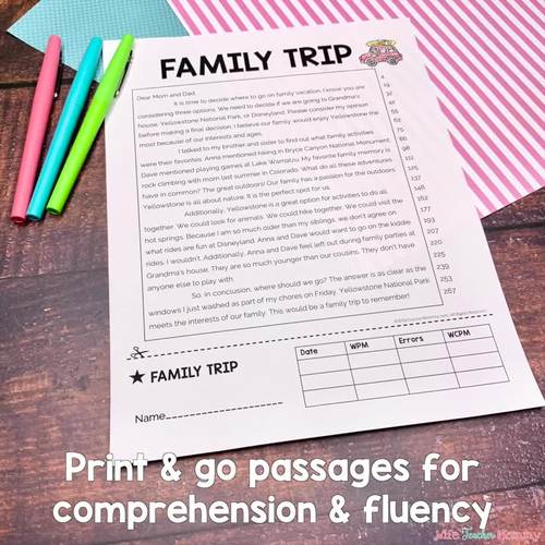 2nd Grade Reading Comprehension Fluency Passages Distance Learning ...