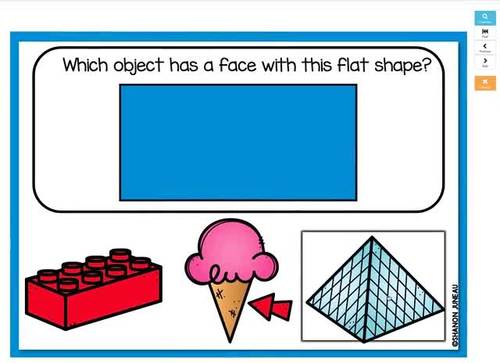 3D shapes Kindergarten using Boom Cards Module 6 Lesson 2 | TpT