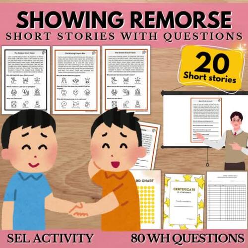 Showing Remorse Short Stories W/ Questions Worksheet How To Apologize ...